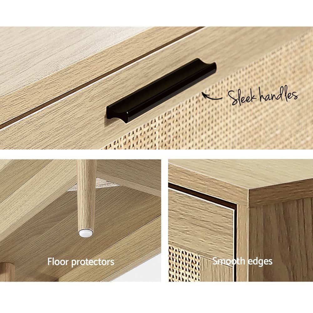Rattan TV Entertainment Unit 180cm - Touch of Scandi